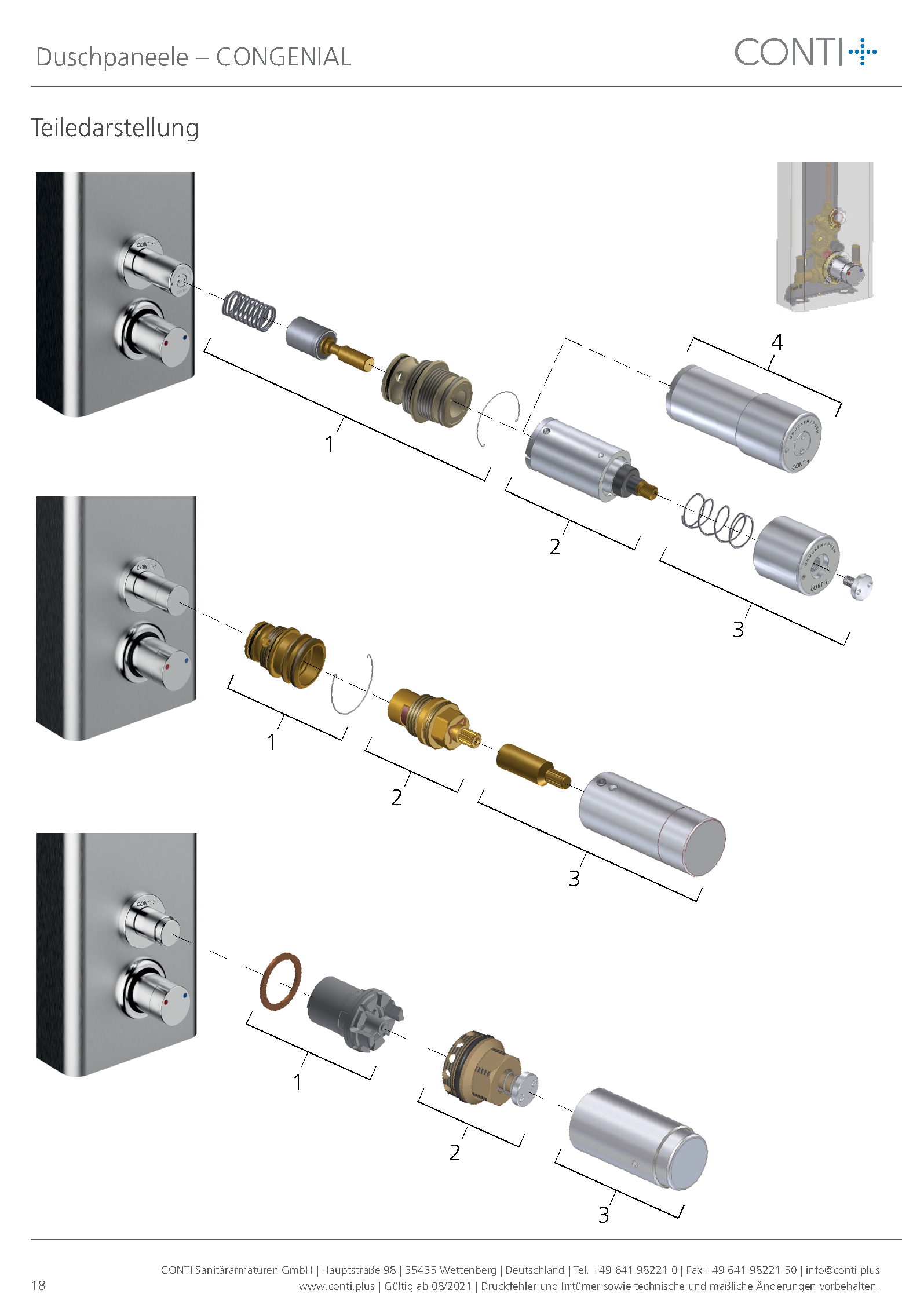 Ölhydraulik mit Isolierstück und - CONTI Sanitärarmaturen GmbH